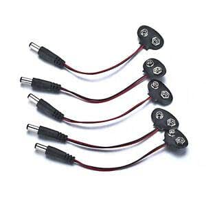 CentIoT - 5PCS 9V Battery snap Power Cable to DC 9V Clip Male line ...