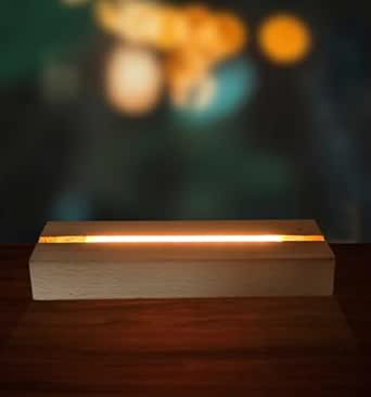 Buy Unique Miniature,Wood LED Light Display Crystal Wood Illuminated ...