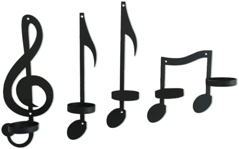 Amazon.com: Fofetbfo Black Metal Wall Sconce Candle Holder Set of 4 ...