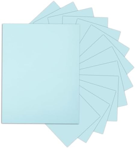 24 Sheets Pastel Blue Cardstock 8.5 x 11 Thick Paper, Goefun 80lb Card ...