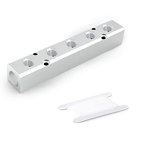 Snapklik.com : 1PCS Aluminum 5 Way 7 Port Pneumatic Manifold Air ...