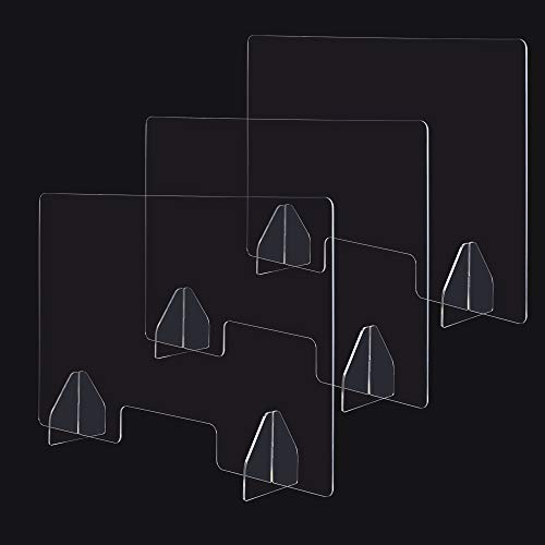 Snapklik.com : 3 Pack 36x24 Acrylic Sneeze Guard Board Table Guard ...