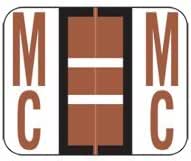 Amazon.com: BCCS-Mc Alpha Color Code Labels (Brown-Mc)
