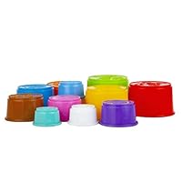 Buy TOY FUN Plastic Build Up Beakers Stacking and Nesting Toy for Kids, Multicolour - 12 Pieces ...