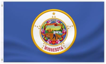 Amazon.com : WANSHUNDE Minnesota Flag 3x5 Outdoor Double Sided - Heavy ...