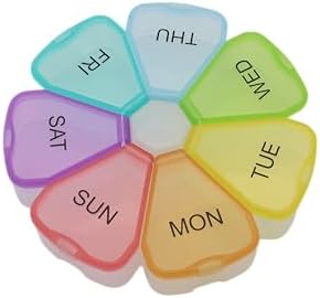 Amazon.com: 7 Day Weekly Pill Round Organizer, ShysTech Large Pill Case ...