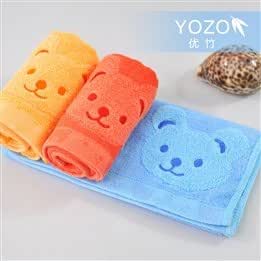 YOZO bamboo bamboo fiber towel smiley bears for children non-twisted ...