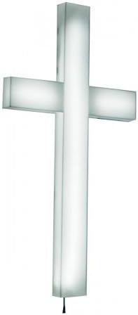 Amazon.com: FixtureDisplays® Cross, Christian Lighted Church Sign White ...