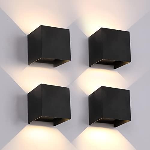 Mille Lucciole 4 Pack Outdoor Wall Lights Exterior/Interior LED Wall ...