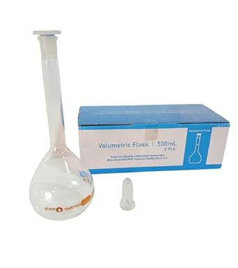 Voltriqs Glass Volumetric Flask High-Precision Laboratory Measuring ...