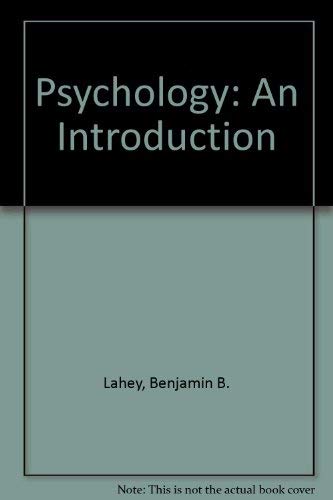 Amazon.com: Psychology: An Introduction: 9780072434392: Lahey, Benjamin ...