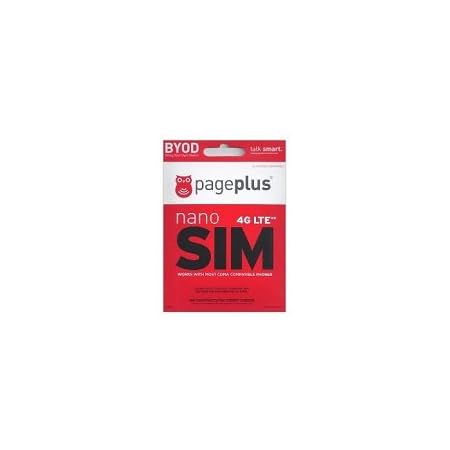 Page Plus SIM CARD 4G LTE 3 in 1 Sim Kit, Black (Nano-Micro-Standard)