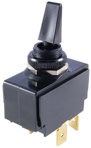 NTE Electronics 54-107 Nylon Paddle Toggle Switch, DPST Circuit, On ...