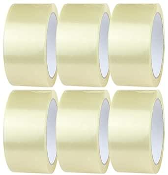 6 X Clear Tape of 48mm x 66m Rolls | Clear Packaging Tape for Packing ...