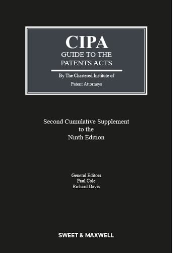 CIPA Guide to the Patents Acts (2nd Supplement): Buy Online at Best ...