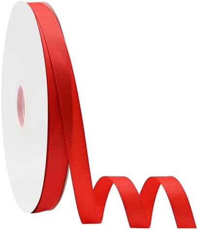 Amazon.com: DECORA 100 Yard 3/8 Inch Grosgrain Fabric Ribbon Red Silk ...