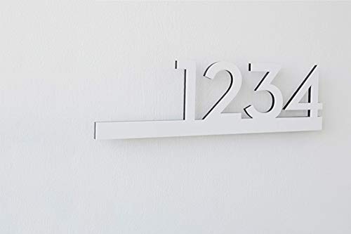 Modern House Numbers - Black with White Acrylic - Contemporary Home ...