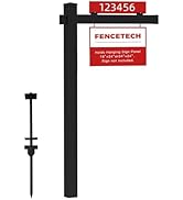 Amazon.com : FENCETECH Vinyl PVC Real Estate Sign Post 6' Tall, Realtor ...