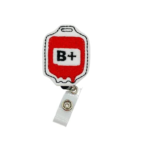 Amazon.com: B+ Blood Type Badge Reel : Office Products