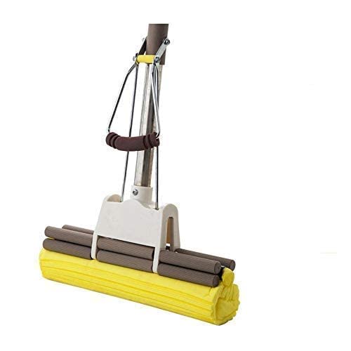 VATTU Floor Cleaning Squeeze Mop with Adjustable Telescopic Handle Squeegee Absorber Sponge ...