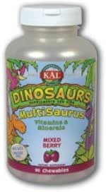 Amazon.com: Kal - Dinosaurs Multisaurus Vitaminas y Minerales Mezcla de ...