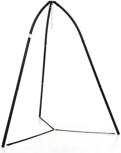 COSTWAY Hanging Chair Stand, 200kg Capacity Heavy Duty Metal Swing ...