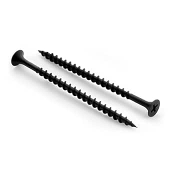 #8 x 2" Flat Head Fast Self Tapping Drywall Screws Black Phosphate ...