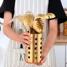 Amazon.com: Gold Stainless Steel Kitchen Utensil Cutlery Holder Round ...