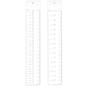 Amazon.com: 2Pcs 2 Styles Acrylic Rulers 230x40x3mm Clear Rectangle ...