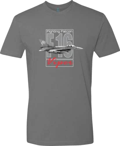 Amazon.com: The F16 military jet t-shirt (XL) Gray. Design inspired by ...