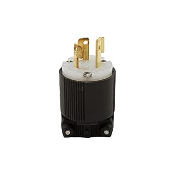 Eaton CWL615P 15 Amp 250V L6-15 Safety Grip Plug, Black & Wh : Amazon ...