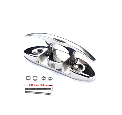 Snapklik.com : Mxeol Folding Boat Cleats Flip Up Cleat Stainless Steel ...