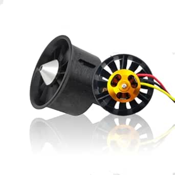 Amazon.com: RC Jet 64mm EDF Engine Ducted Fan, 2822 4300KV Brushless ...