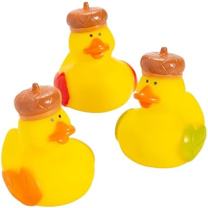 Amazon.com: Fun Express Fall Acorn Rubber Ducks - 12 Pc : Toys & Games