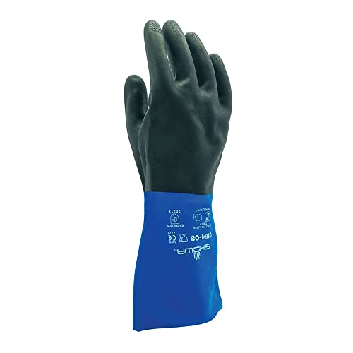 SHOWA Best Glove CHMM-08 Chem Master Gloves, Neoprene Over Natural ...