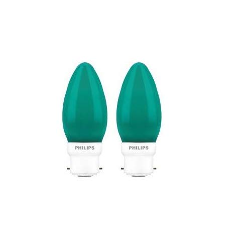 PHILIPS LED Deco Green 0.5W Glass Candle (Pack of 2) : Amazon.in