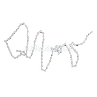 White Color Bicycle Bike Chain Single Speed 1/2" x1/8" Fixie Cruiser ...