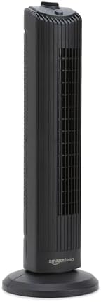 Amazon Basics Oscillating Tower Fan for Bedroom, Cooling, Home ...