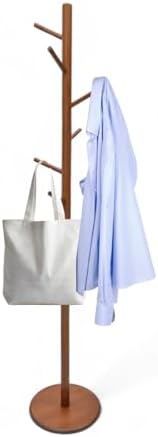 Amazon.com: AV CONNECT Solid Wood Coat Rack and Stand, Free Standing ...