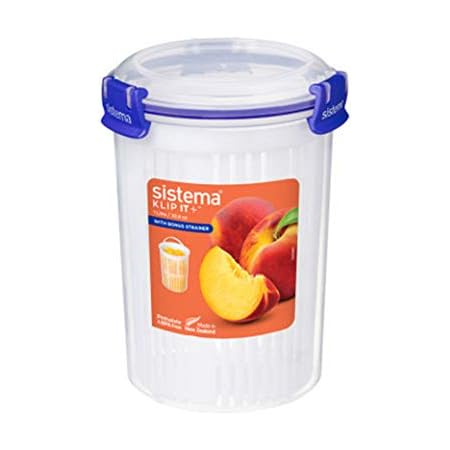 Amazon.com: Sistema 883803 Klip It Plus Round Container, Polypropylene ...