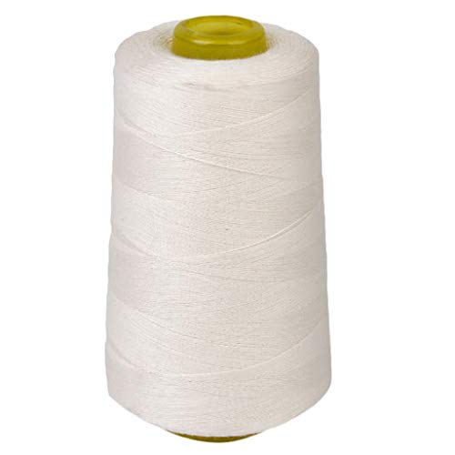 Pmw - 1 Piece 10000 Mtr - White Serger Cone Thread All Purpose Sewing ...