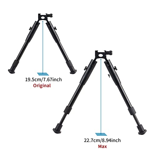 FOCUHUNTER Tactical Bipod 6-9 Inches - Swivel Stud Extendable Spring ...