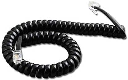 Telephone Handset Phone Receiver Cable Cord Wire - Black (Pack of 1 ...