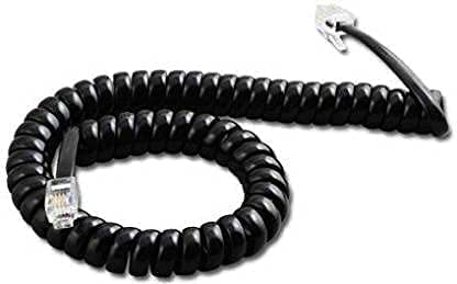 Telephone Handset Phone Receiver Cable Cord Wire - Black (Pack of 1 ...
