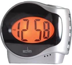Acctim Alarm Clock. Silver case, Super brite LCD backlight, Crescendo ...