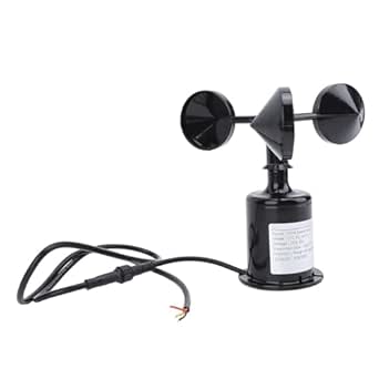Amazon.co.jp: 0-5V Output Anemometer, Easy to Install 3 Cup Wind Speed ...