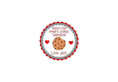 Amazon.com: You're one smart cookie Valentine, Cookie Valentine Tags ...