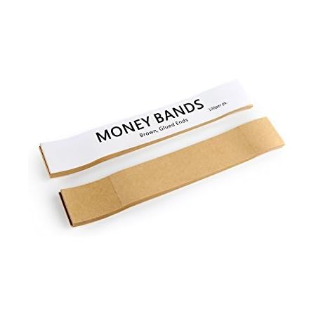 Amazon.com : L LIKED Pack of 100 Currency Band Bundles Self Sealing ...