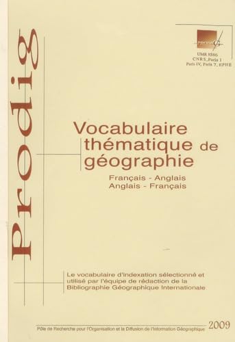 Vocabulaire thématique de géographie Français-Anglais : Hallair, Gaëlle ...