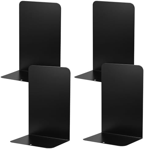 Durable Large Bookends | Pack of 2 Book Holders in Black | 160 x 220 x ...